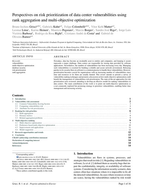 pdf perspectives on risk prioritization of data center