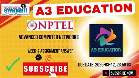 nptel advanced computer networks week 7 assignment answers solution quiz 2025 jan youtube