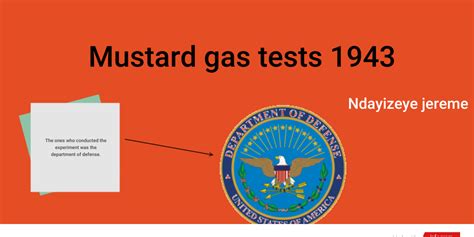 Mustard Gas Tests On American Military 1943 By Ndayizeye Jereme