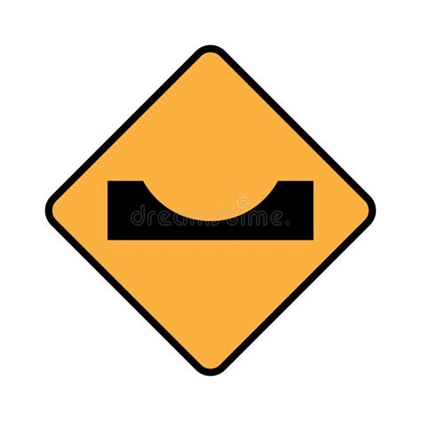 Traffic Sign Icon Bumpy And Uneven Road Sign Stock Vector