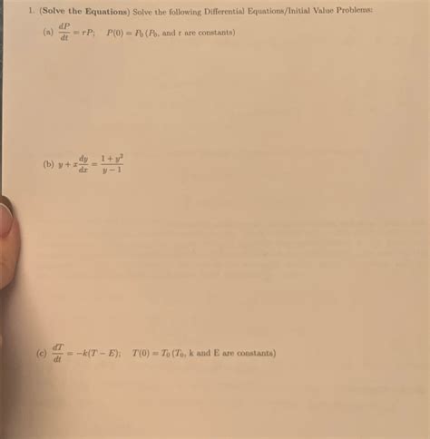 Solved Solve The Equations ﻿solve The Following