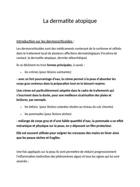 La Dermatite Atopique Pdf