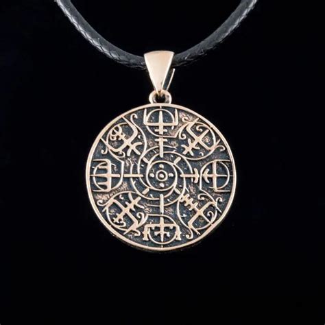 Vegvisir Compass Necklace Bronze Viking Heritage Viking Heritage