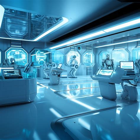 Premium Photo Futuristic Laboratory