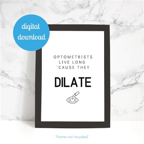Printable Optometry Humor Wall Art Inspirational Quote Etsy