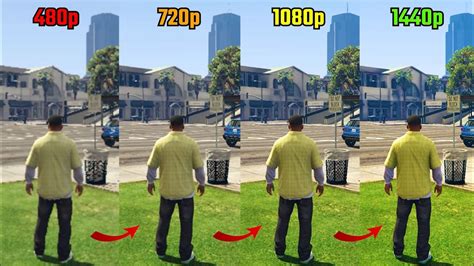 Gta 5 Resolution Comparison 480p Vs 720p Vs 1080p Vs 1440p Youtube