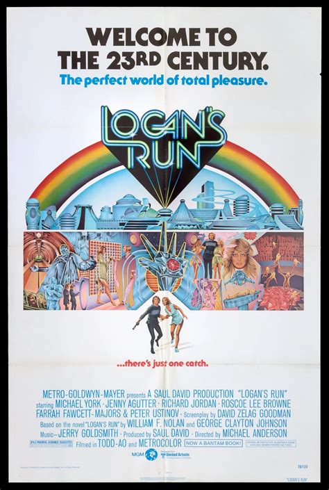 Logans Run 1976 One Sheet Movie Poster Original Film Art Vintage