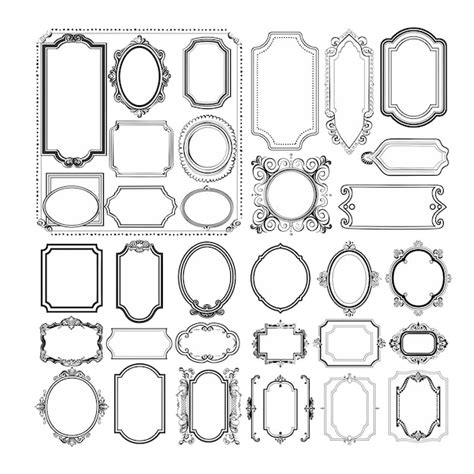 Premium Vector Set Of 24 Vintage Decorative Frames Elegant Ornate Classic Design