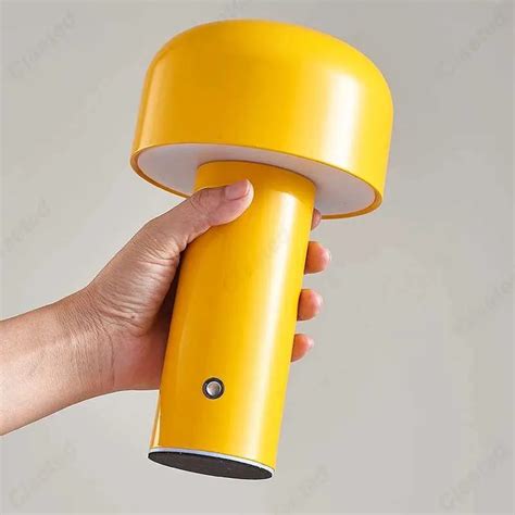 Usb Rechargeable Mushroom Table Lamp With Touch Control And E27 Led