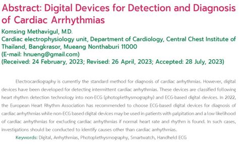 Pdf Digital Devices For Detection And Diagnosis Of Cardiac Arrhythmias