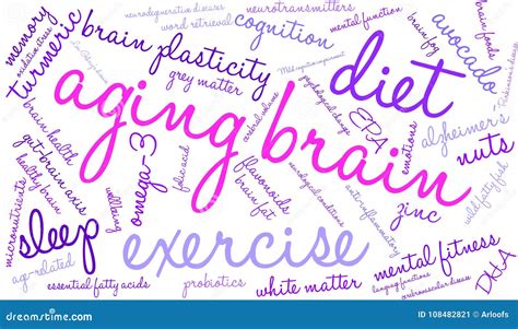 Aging Brain Word Cloud Stock Vector Illustration Of Healthy 108482821