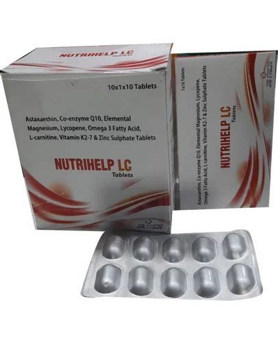 Nutrihelp Lc Astaxanthin Coenzyme Tablet At ₹ 299 Box Coenzyme Q10