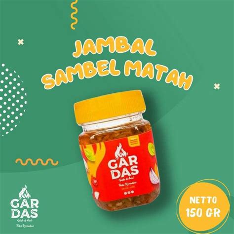Jual Sambel Gardas Sambel Matah Juara Sambel Enak Lauk Sambel Sambal Kemasan Rumahan