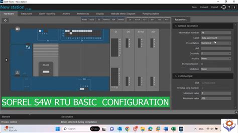 Sofrel S4w Rtu Configuration Part 1 Basic Configuration Of S4w Rtu Sofrel Lacronix Rtu