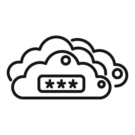 Data Cloud Password Recovery Icon Outline Vector Page Log 15157818 Vector Art At Vecteezy