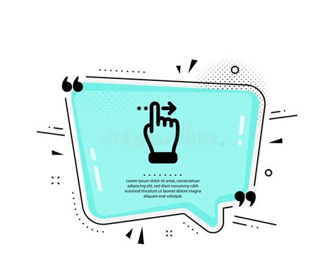 Touchscreen Gesture Icon Slide Right Arrow Sign Swipe Action Vector Stock Vector