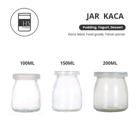 Jual Hs Packaging Jar Pudding 100ml 150ml 200ml Tutup Plastik Shopee Indonesia