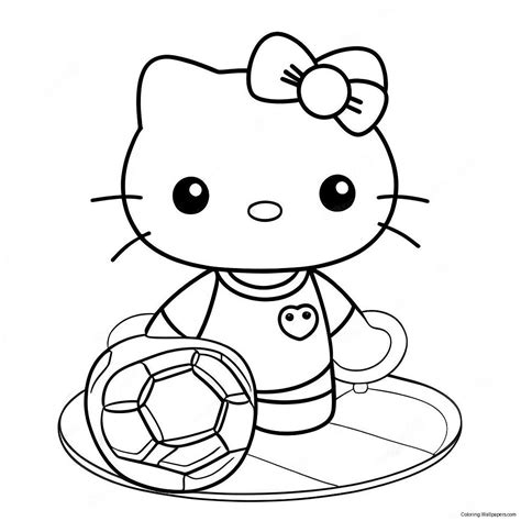 Hello Kitty Soccer Coloring Page 39933 31572