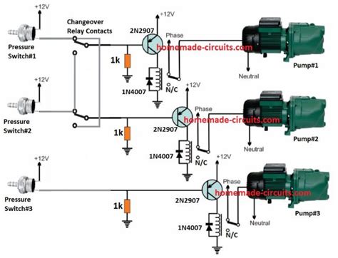 Pressure Switch Water Pump Controller Circuit Homemade Circuit Projects