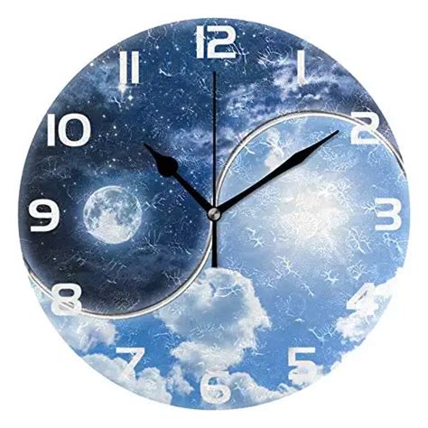 ساعت دیواری اکریلیک ، آریزاز یین یانگ جهان ، نقاشی رنگ روغن خاموش و بدون صدا ، دفتر کار خانگی