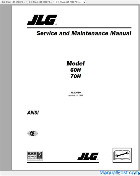 Jlg Boom Lift 60h 70h Operation Service And Parts Manuals Manualpost