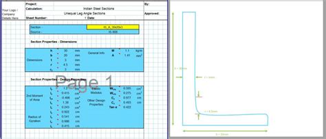 Structural Steel Table Excel Sheet