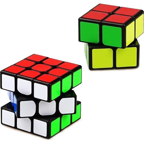 Eachhaha 2 Pièces Speed Cube Set Cube Magique 3x3 Cube De Vitesse 2x2