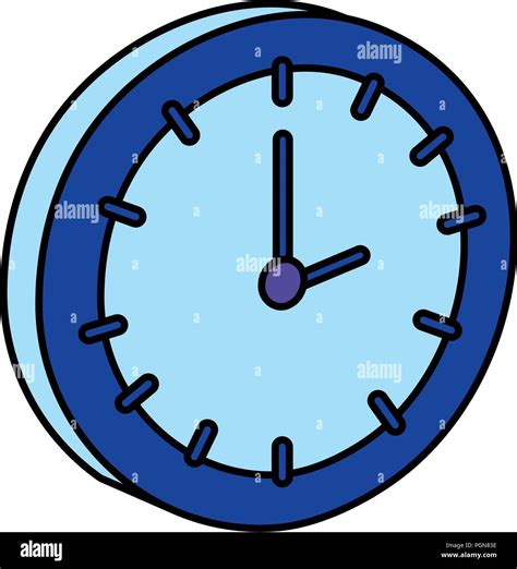 Time Clock Watch Ivon Vector Illustration Design Stock Vector Image
