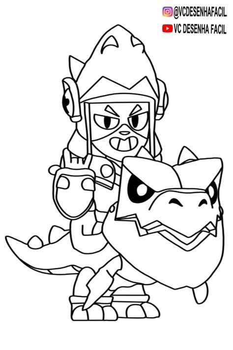 Draco Do Brawl Stars In 2025 Draco Coloring Pages Cute Monsters
