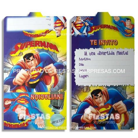 Invitaciones Para Fiesta De Cumpleaños Con Tema De Superman
