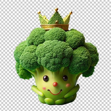 Cute Funny Broccoli Head Sculpture Premium Ai Generated Psd