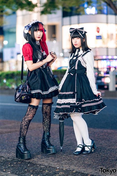Japanese Goth Style Vs Gothic Lolita W Two Tone Twin Tails Kuuai