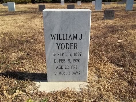William J Yoder 1897 1920 Mémorial Find A Grave