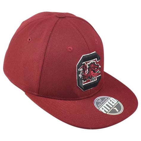 Ncaa Zephyr South Carolina Gamecocks Flat Bill Adult Fitted Size Hat