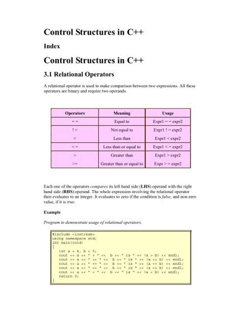 Control Structures In C Control Structures In C