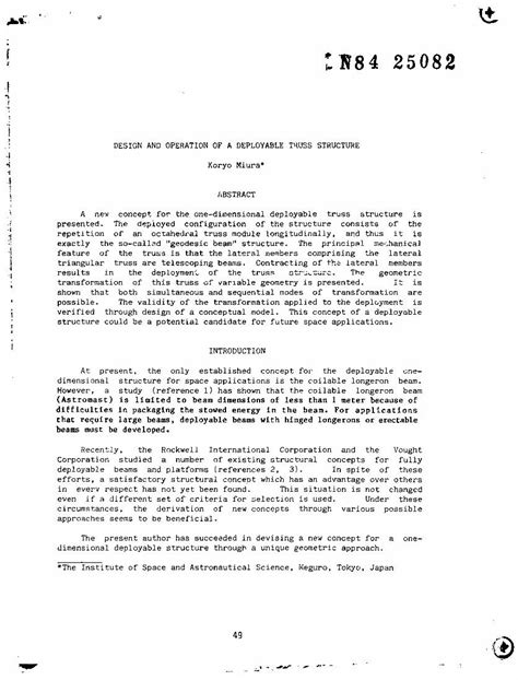 Pdf Design And Operation Of A Deployable Truss Structure … Dokumen Tips