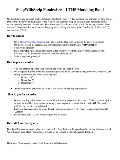 Shopwithscrip Fundraiser Pdf