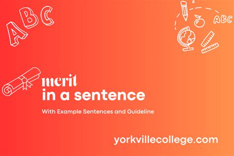 How To Use Merit In A Sentence Easy Examples