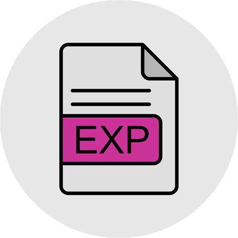 Exp File Format Line Filled Light Icon 44204983 Vector Art At Vecteezy