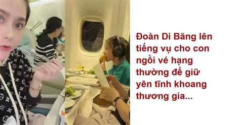 Đoàn di băng lên tiếng vụ cho con ngồi vé hạng thường để giữ yên tĩnh