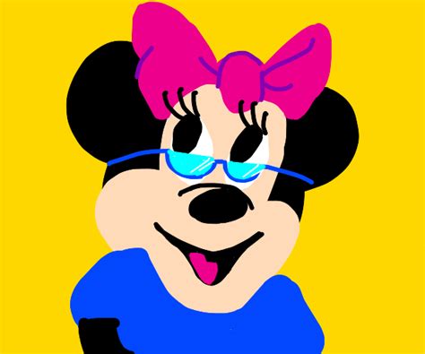 Minnie Mouse With Glasses Drawception