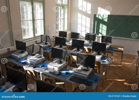 Computers In Classroom Stock Image Image Of Class University 4174167
