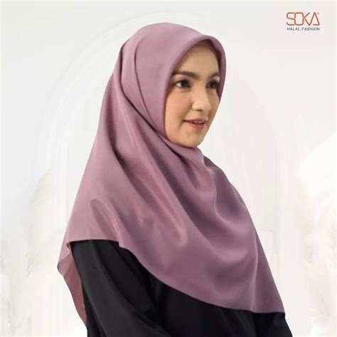 Jual Soka Soka Kerudung Glamour Glitter Emerald Series Hijab Berry