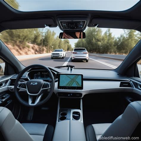Inside Autonomous Driving Car Stable Diffusion Online
