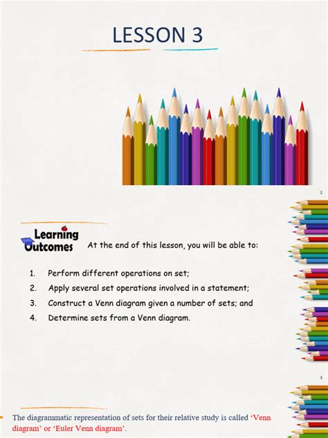Lesson 3operations On Set And Venn Diagram Pdf