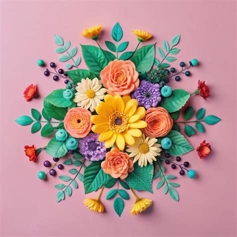 Abstract Flower Pattern Design Background Premium Ai Generated Image