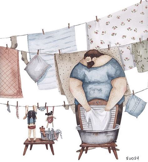 Bộ Tranh Vẽ Cha Và Con Gái Nhỏ Của Tác Giả Snezhana Soosh đốn Tim Người Xem