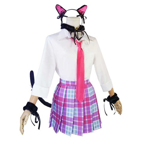 Marin Kitagawa Cat Girl White Dress Outfit Cosplay Costume Outfits Hal