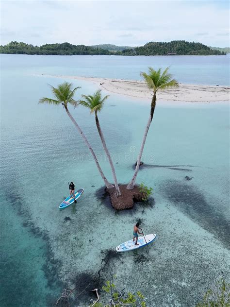 Aerial View Of Spongebob Island In Mentawai Island Indonesia