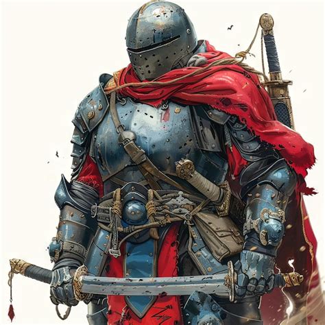 Fantasy Warrior Character Sheet Premium Ai Generated Image